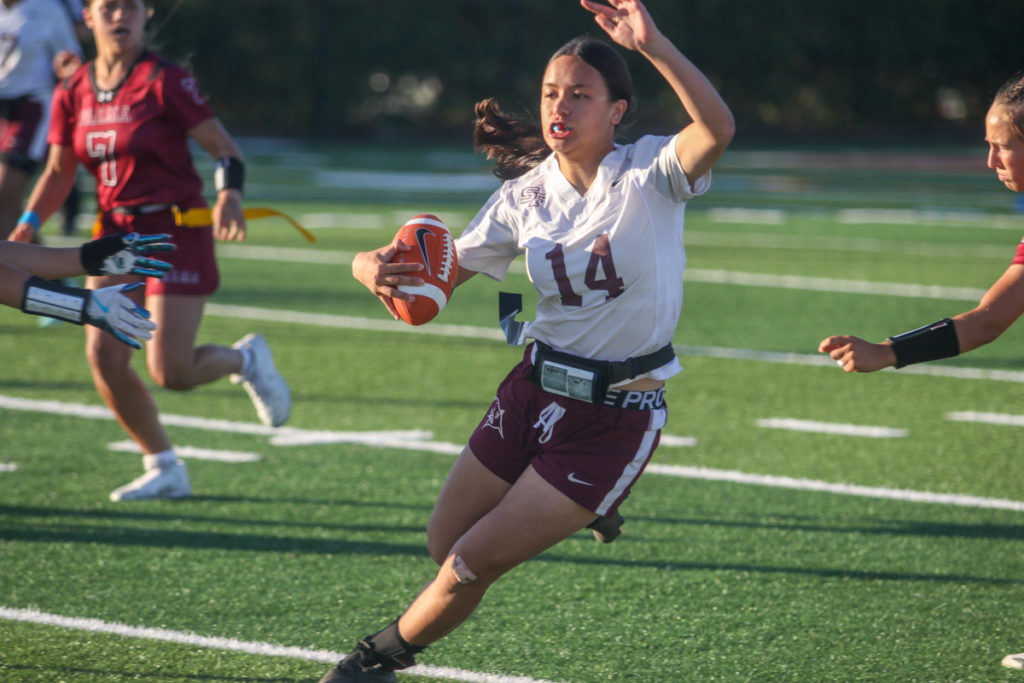No obstacle is too large for young Sharks squad | Girls flag football